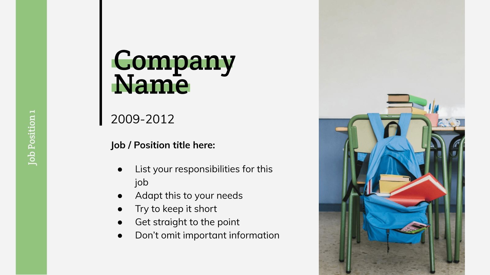 Teacher Resume Google Slides Theme and PowerPoint Template