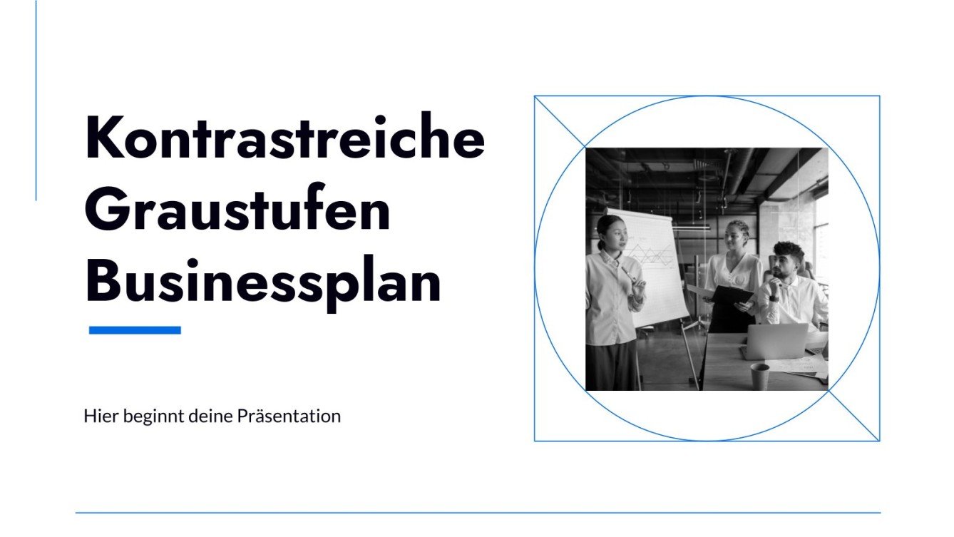 Contrasted Grayscale Business Plan Presentation