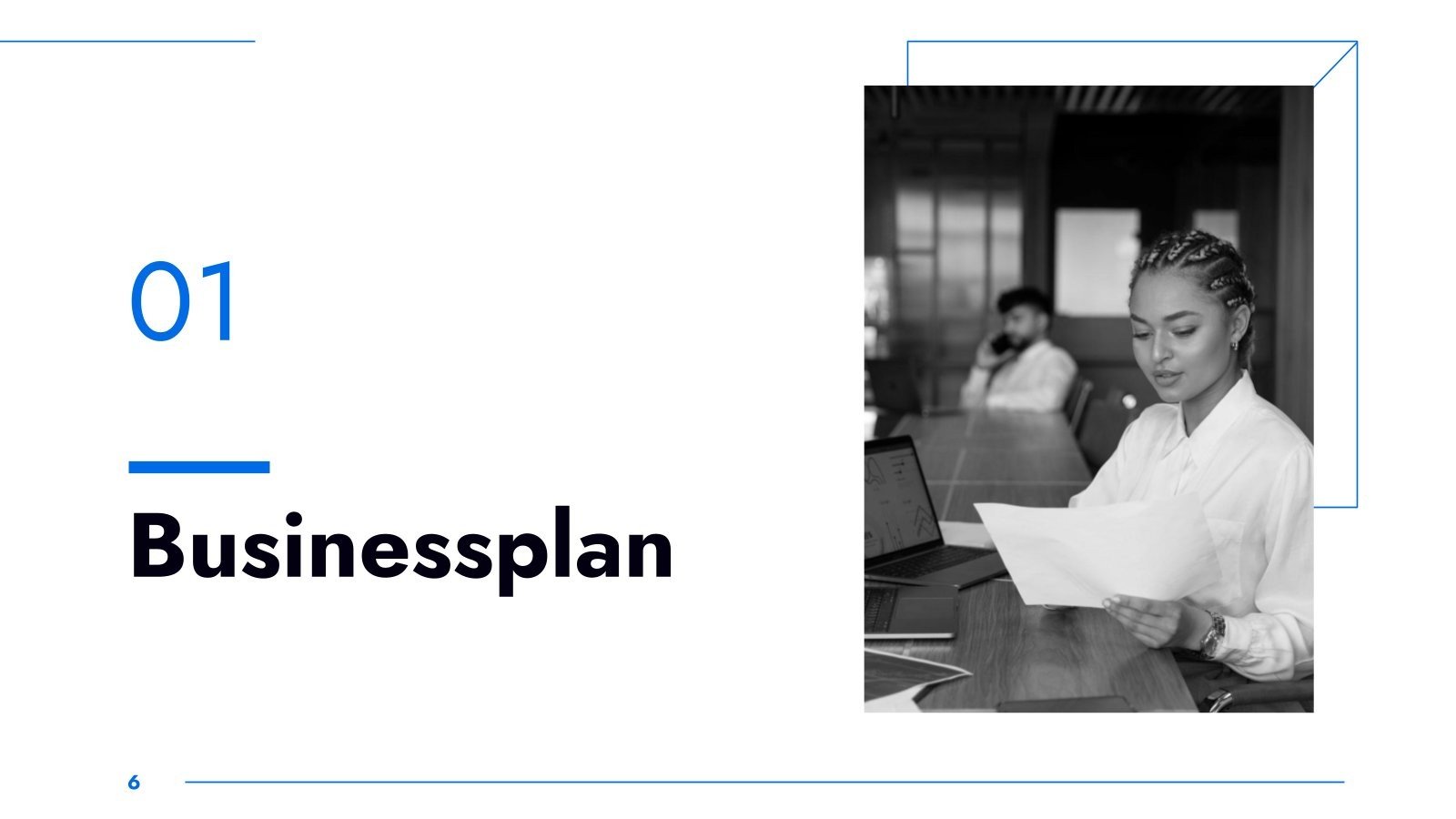 Contrasted Grayscale Business Plan Presentation