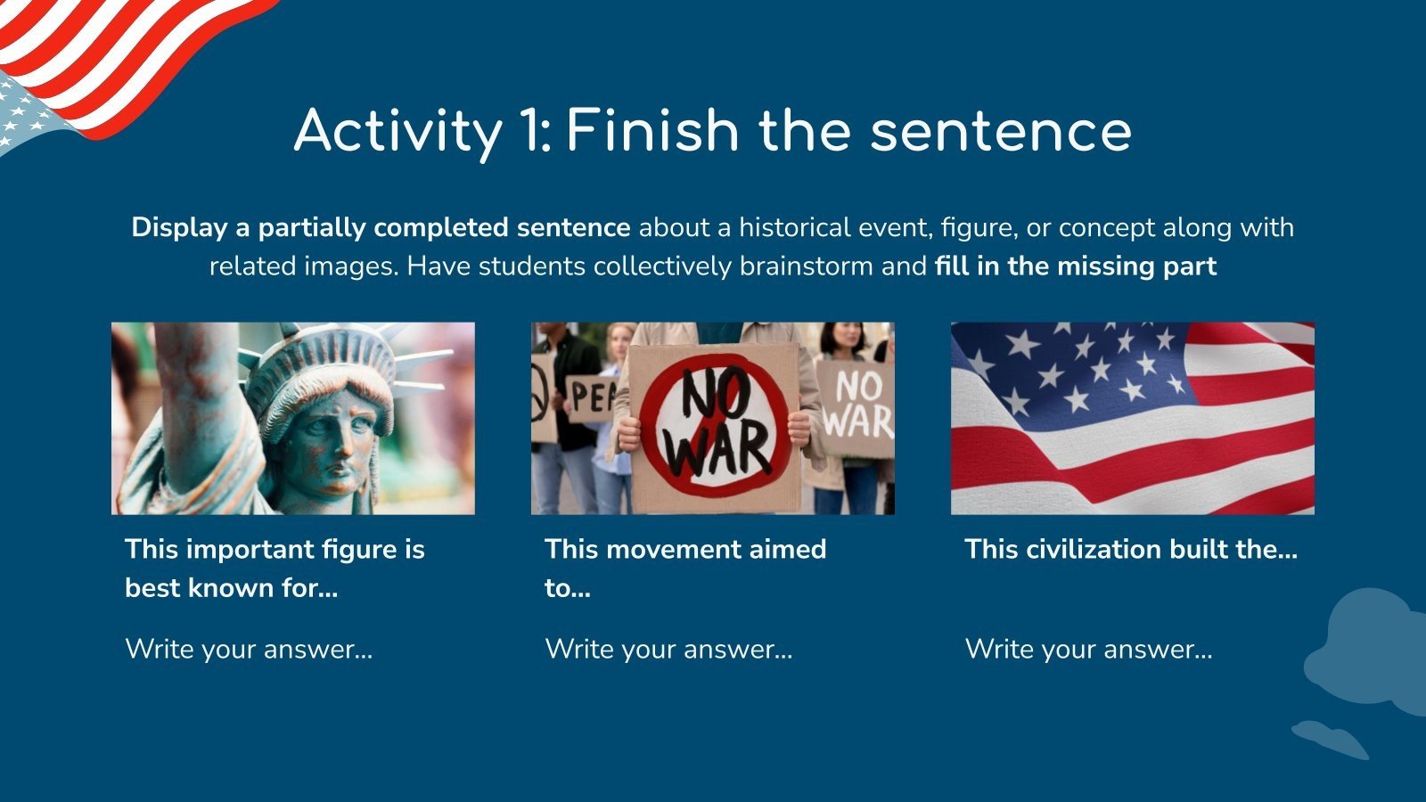 Memorial Day Break - Template for Elementary Presentation