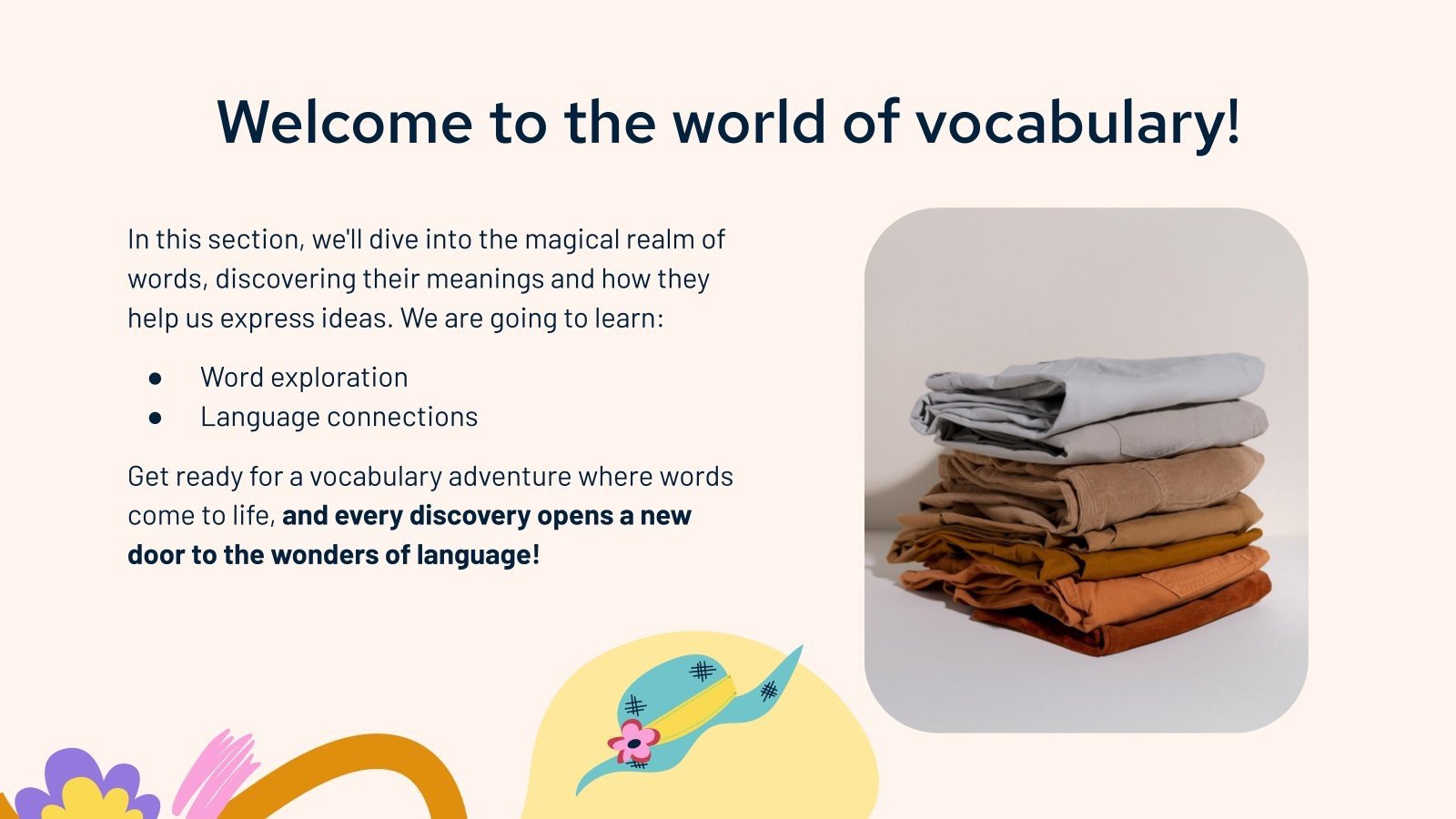 Clothing and Accessories Vocabulary - French - 1st Grade