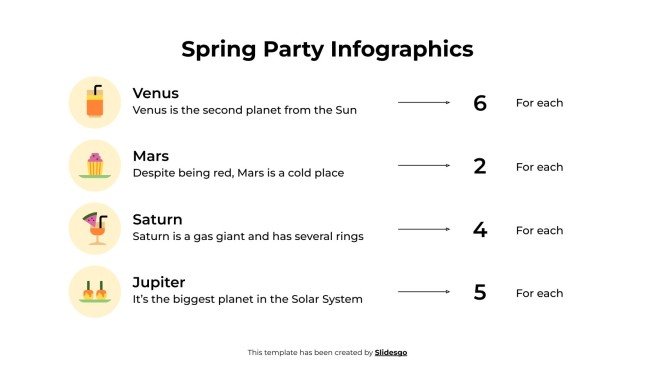Spring Party Infographics Template