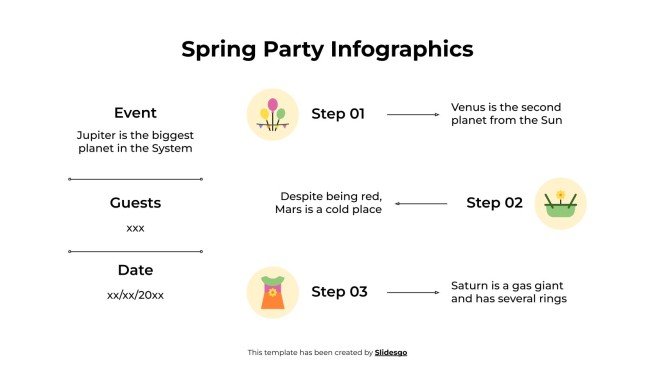 Spring Party Infographics Template