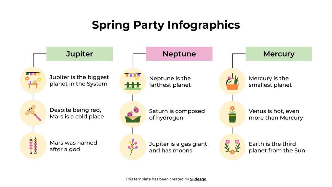 Spring Party Infographics Template
