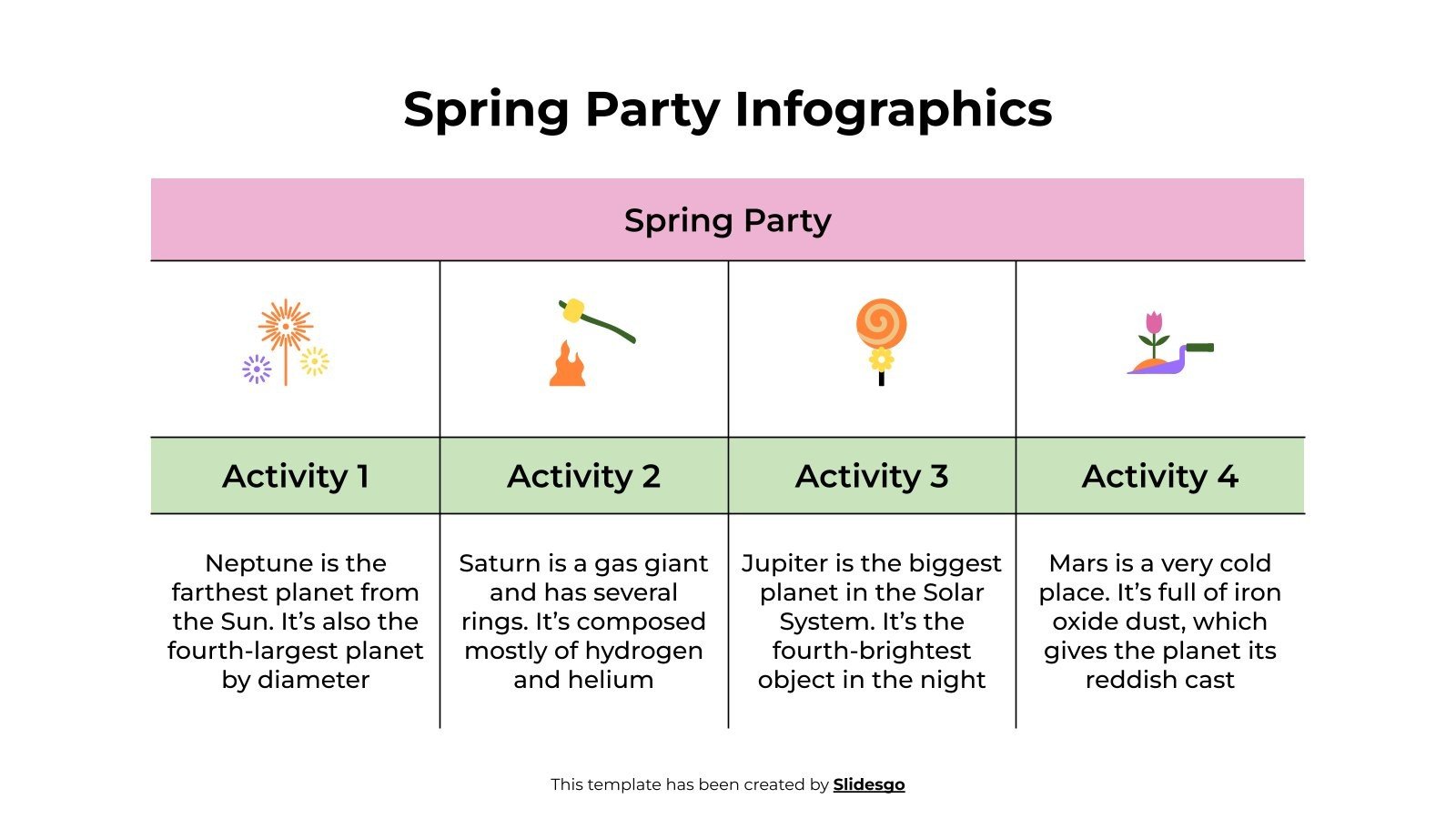 Spring Party Infographics Template