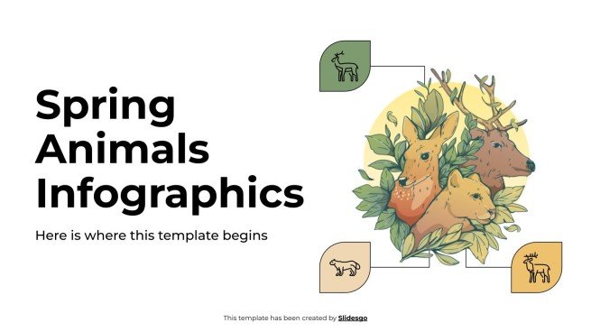 Spring Animals Infographics Template