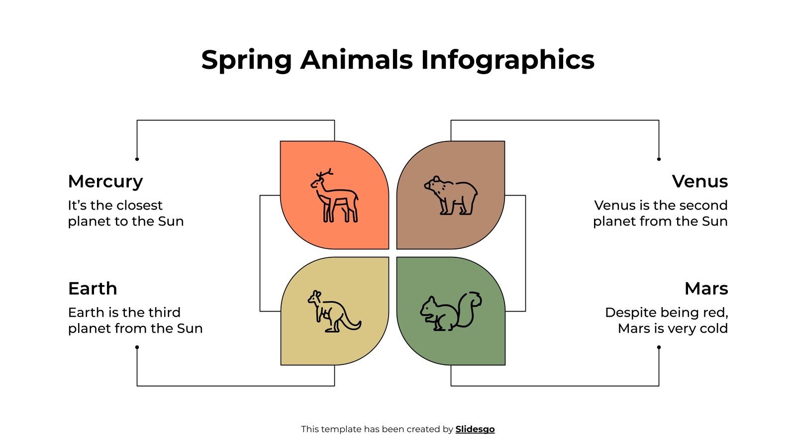 Spring Animals Infographics Template