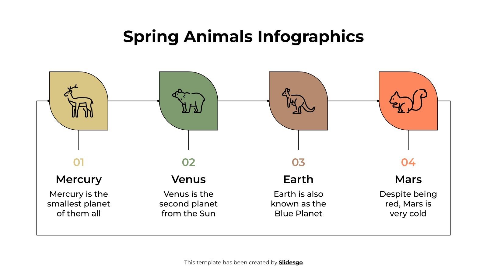 Spring Animals Infographics Template