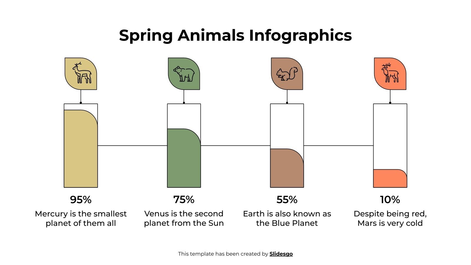 Spring Animals Infographics Template