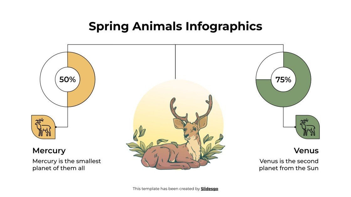 Spring Animals Infographics Template