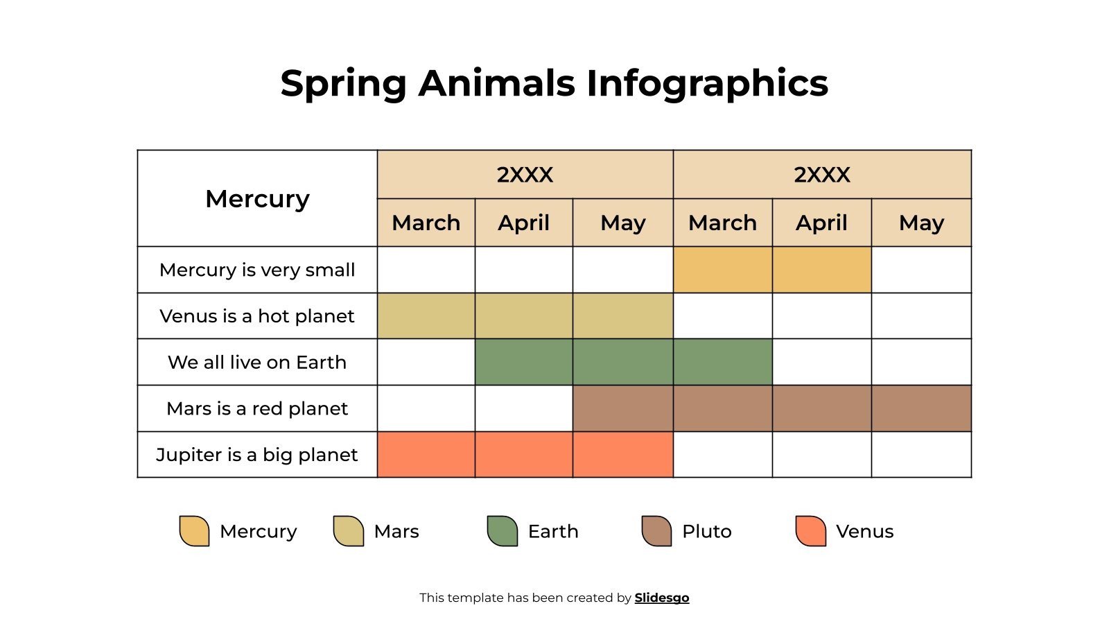 Spring Animals Infographics Template