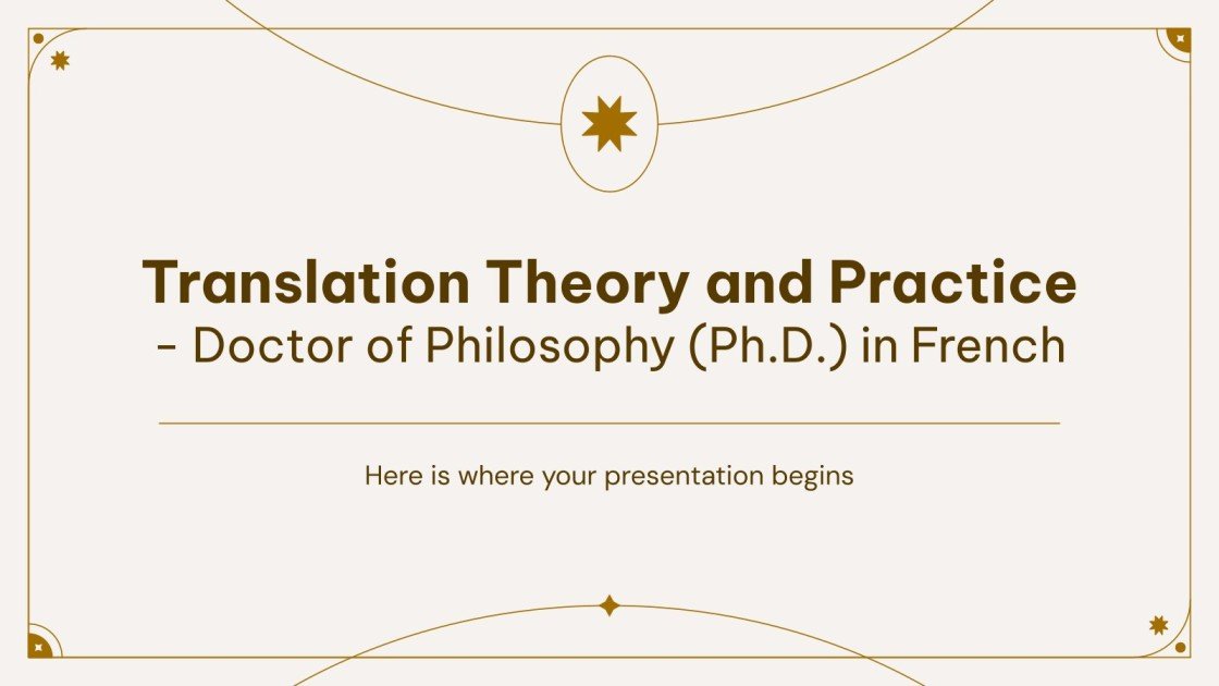 Translation Theory and Practice - Doctor in French
