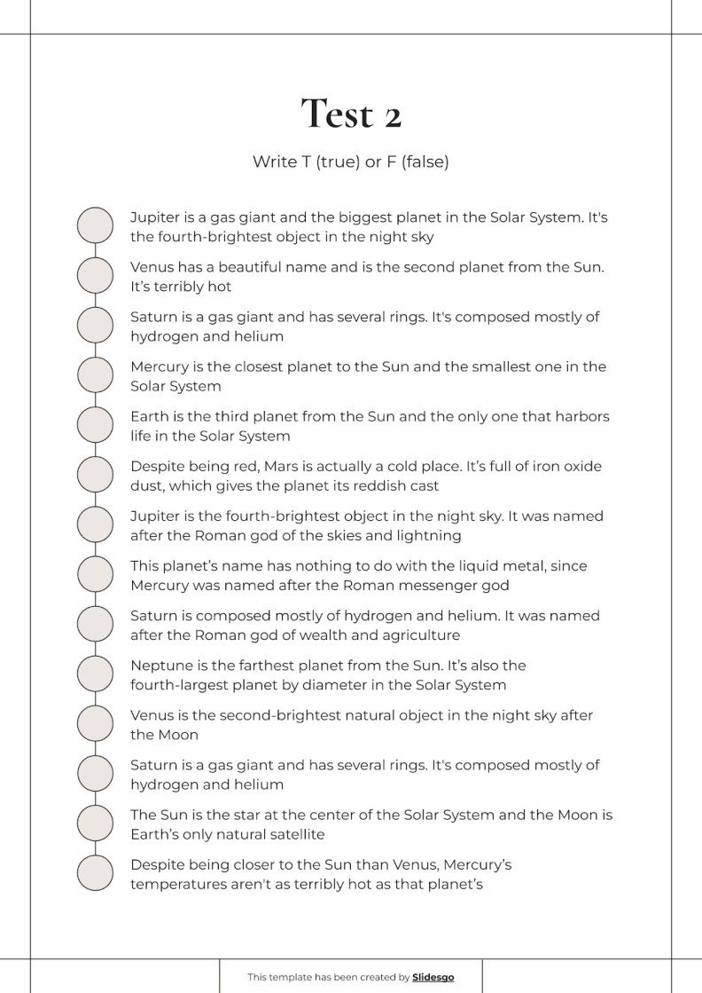 End of School Year Break Tests for College Presentation
