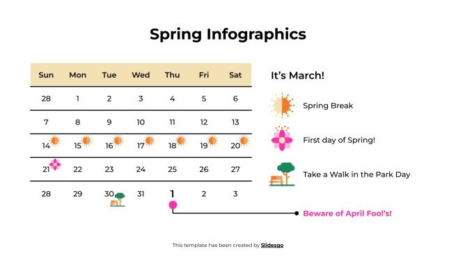 Spring Infographics Template