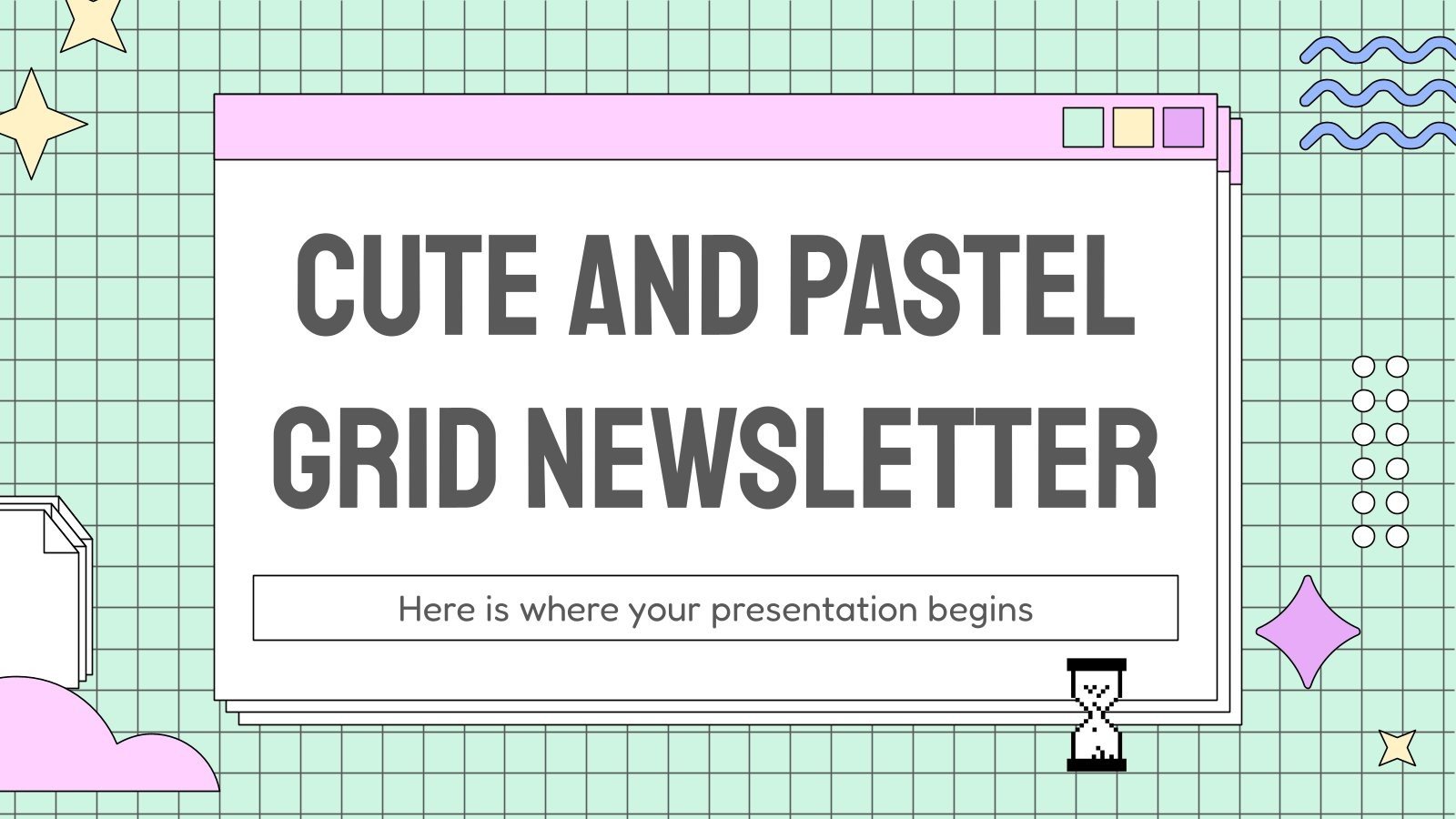 Cute and Pastel Grid Newsletter | Google Slides & PowerPoint