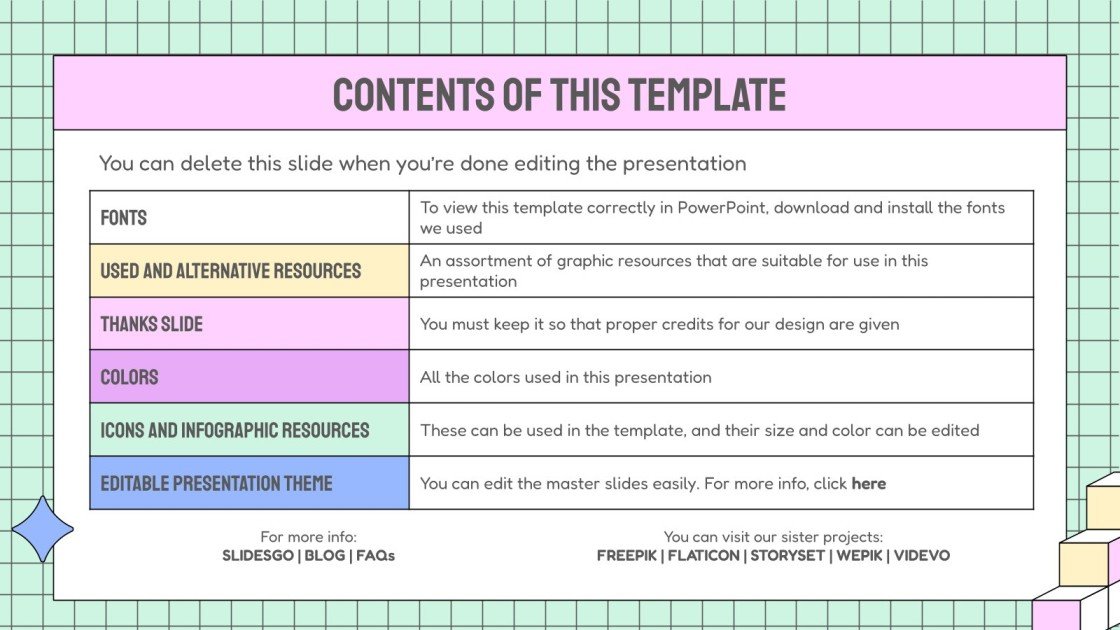 Cute and Pastel Grid Newsletter | Google Slides & PowerPoint