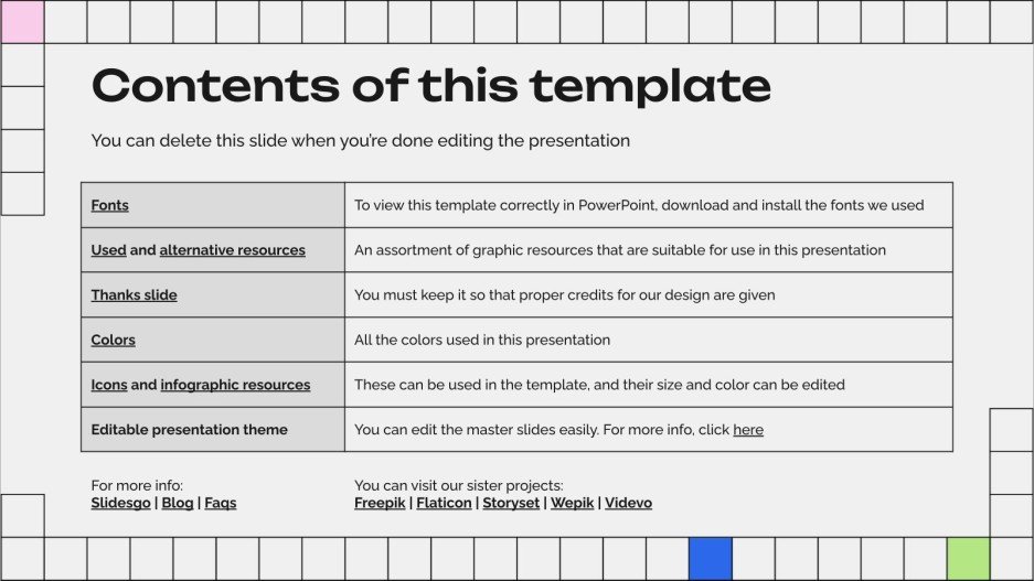 Cool Background Grid Slides Presentation