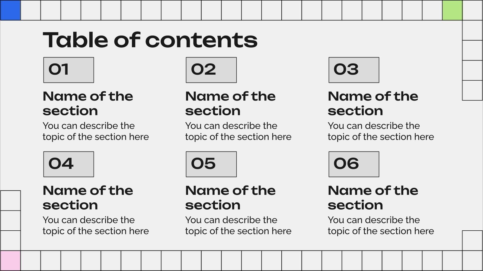 Cool Background Grid Slides Presentation