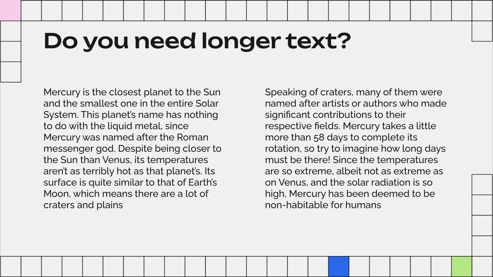 Cool Background Grid Slides Presentation