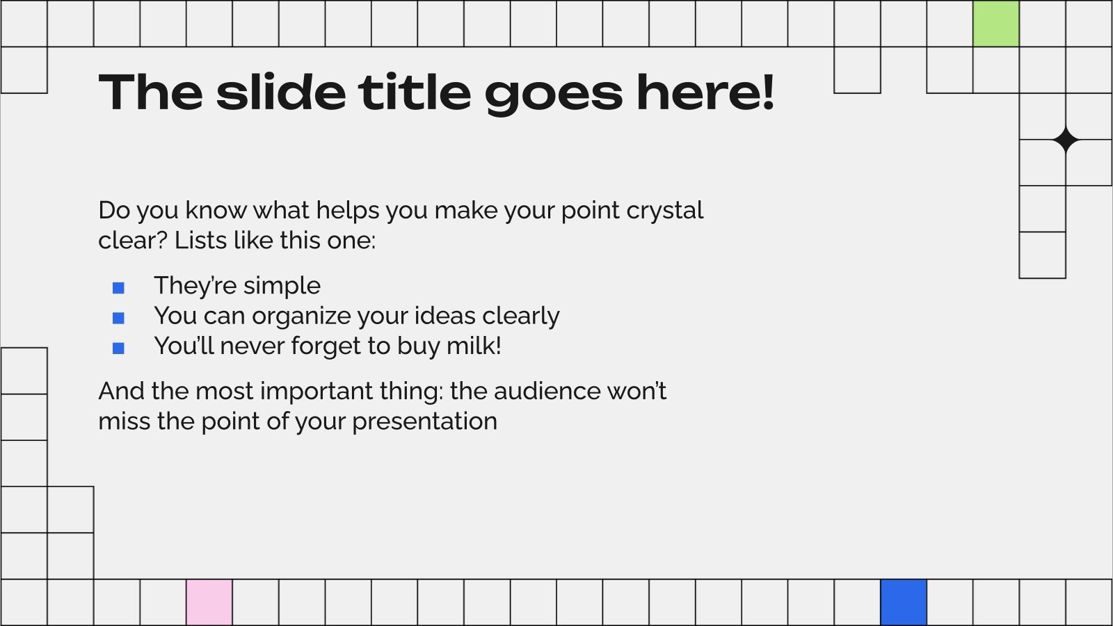 Cool Background Grid Slides Presentation