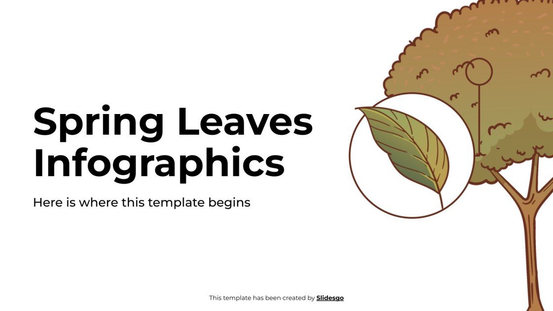 Spring Leaves Infographics Template