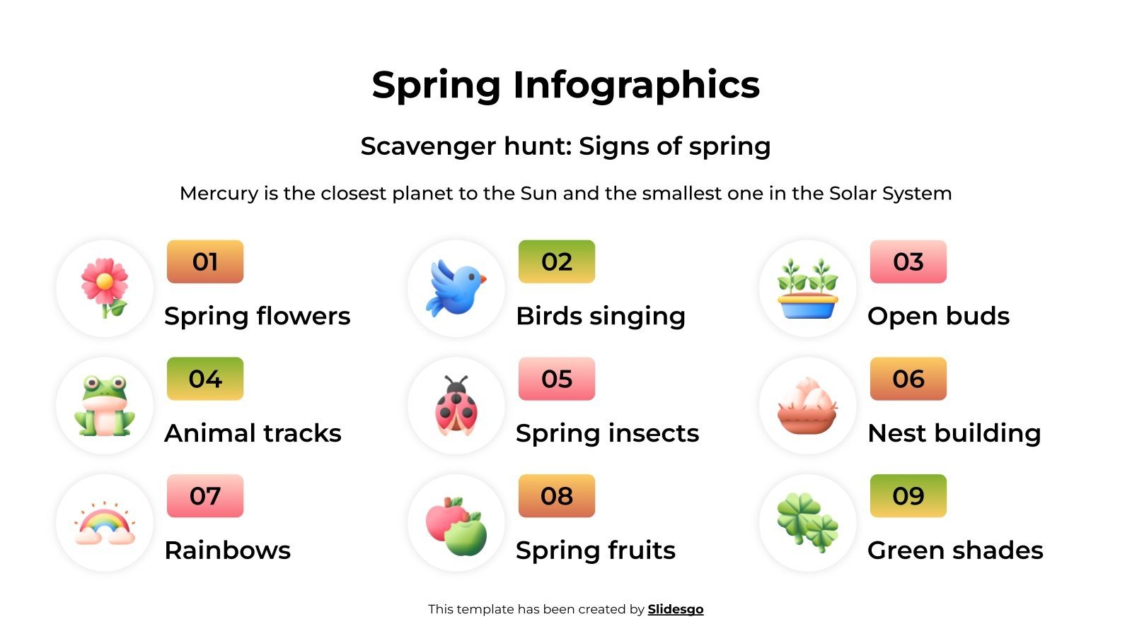 Spring Infographics Template