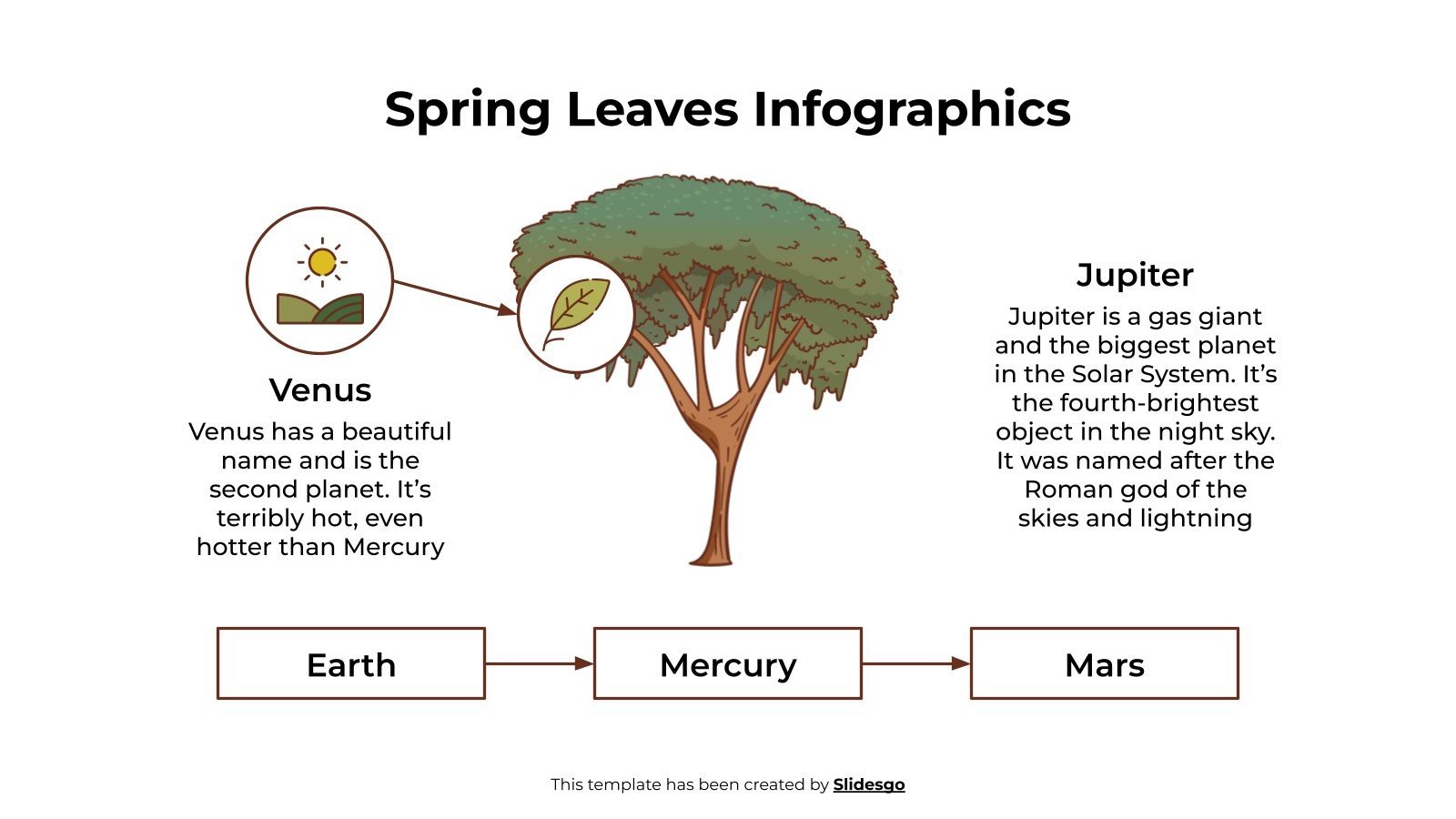 Spring Leaves Infographics Template