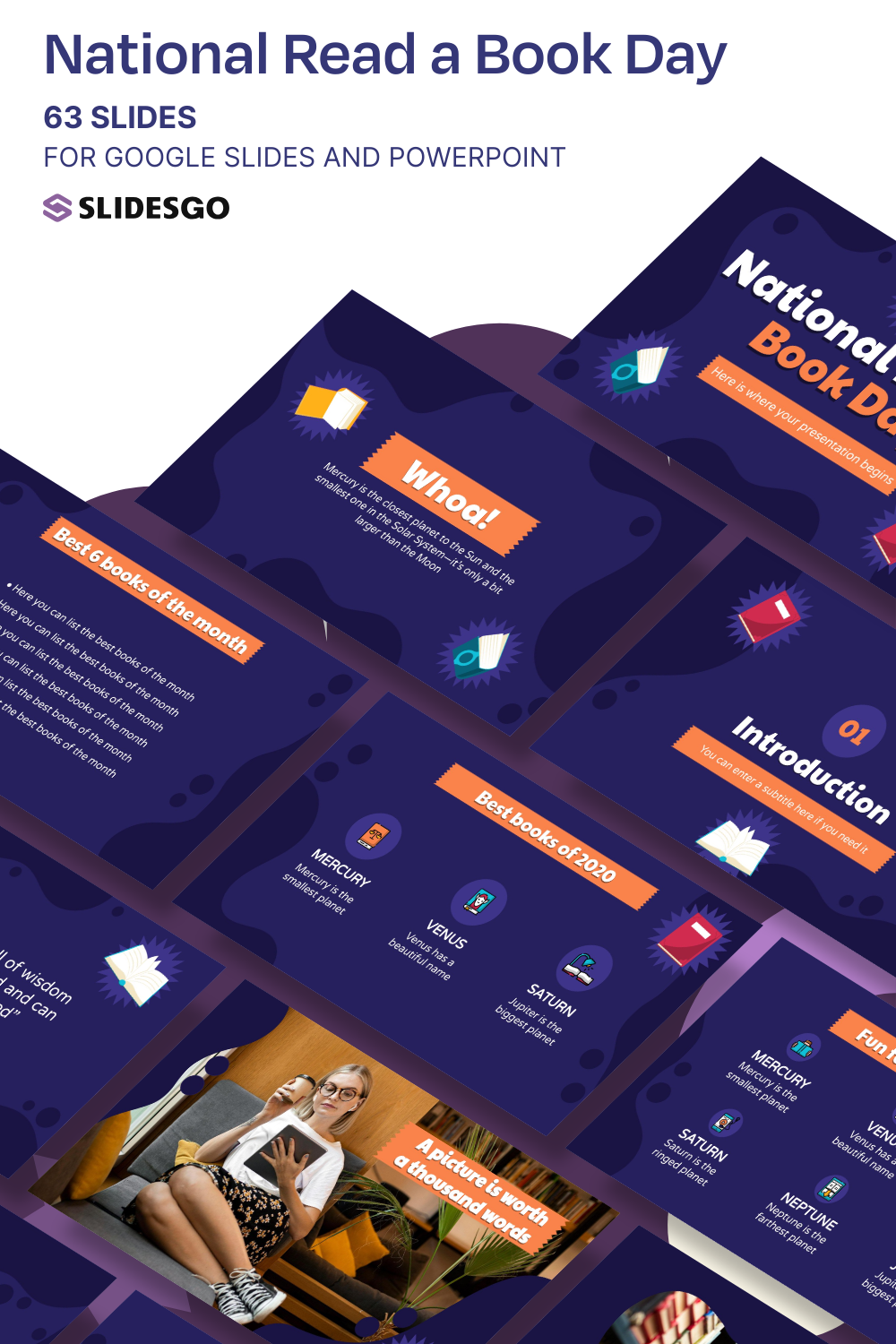 National Read a Book Day | Google Slides & PowerPoint