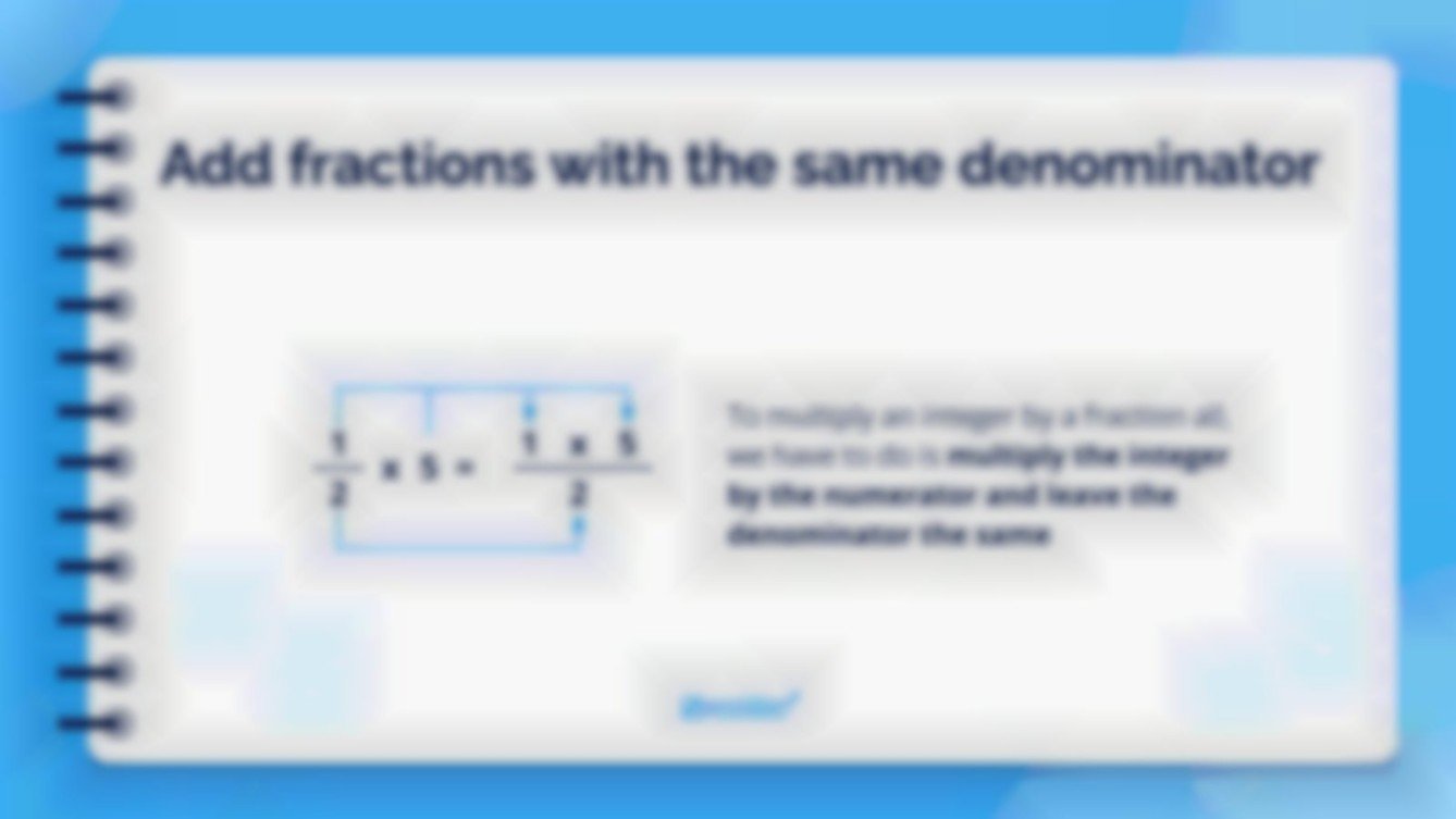 Multiplying Fractions by Whole Numbers Presentation