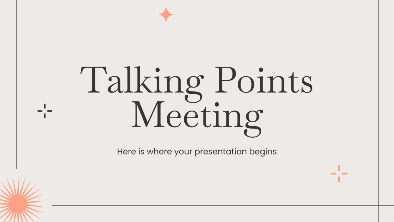 Talking Points Meeting | Google Slides & PowerPoint