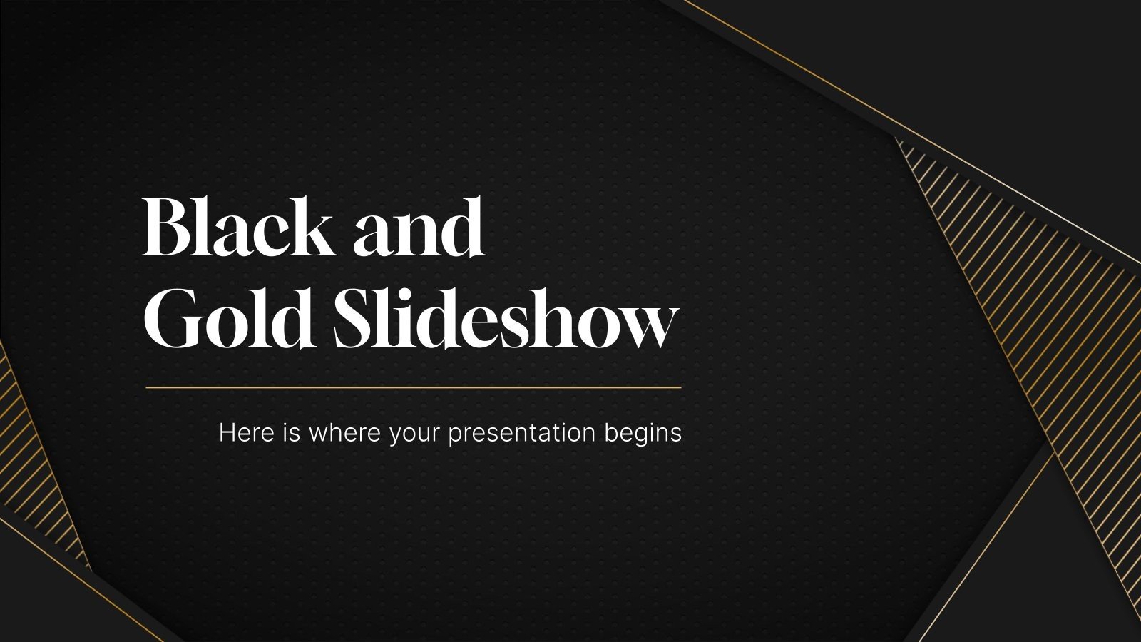 Black and Gold Slideshow Presentation