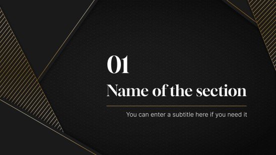 Black and Gold Slideshow Presentation