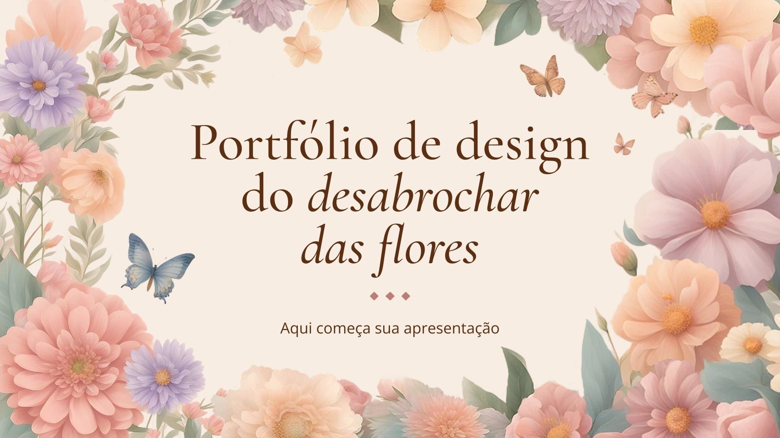 Blooming Flower Design Portfolio Presentation