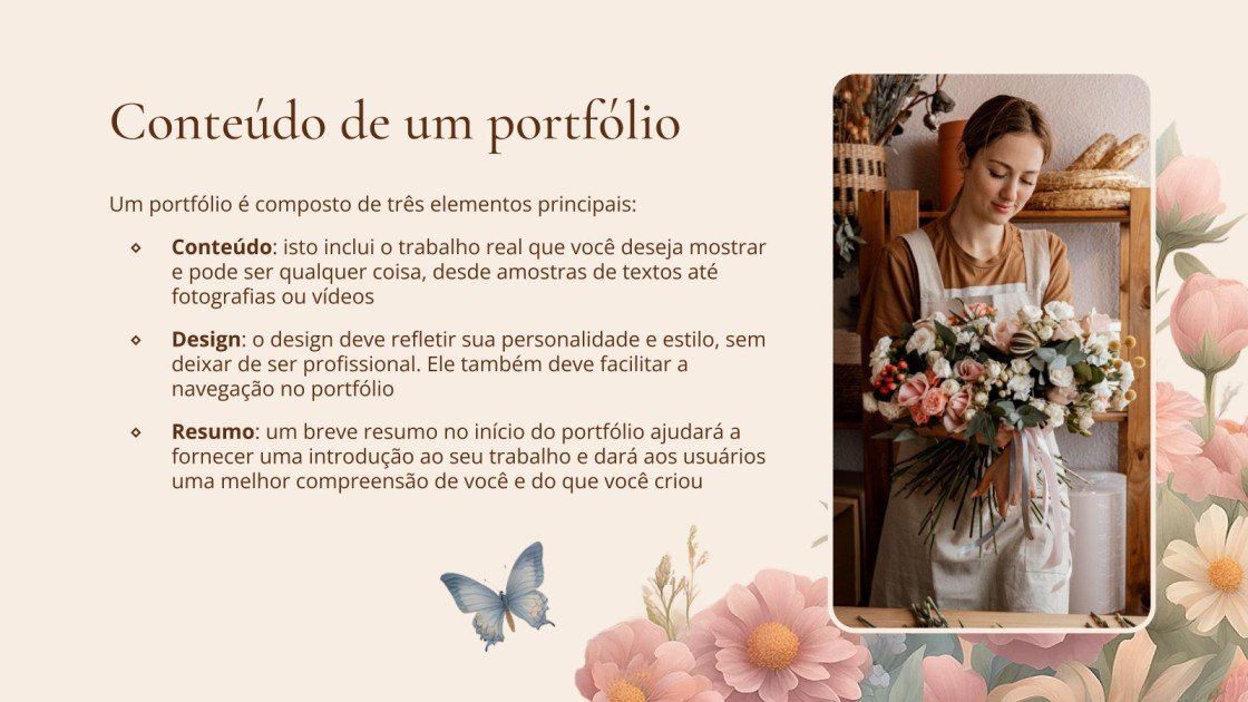 Blooming Flower Design Portfolio Presentation