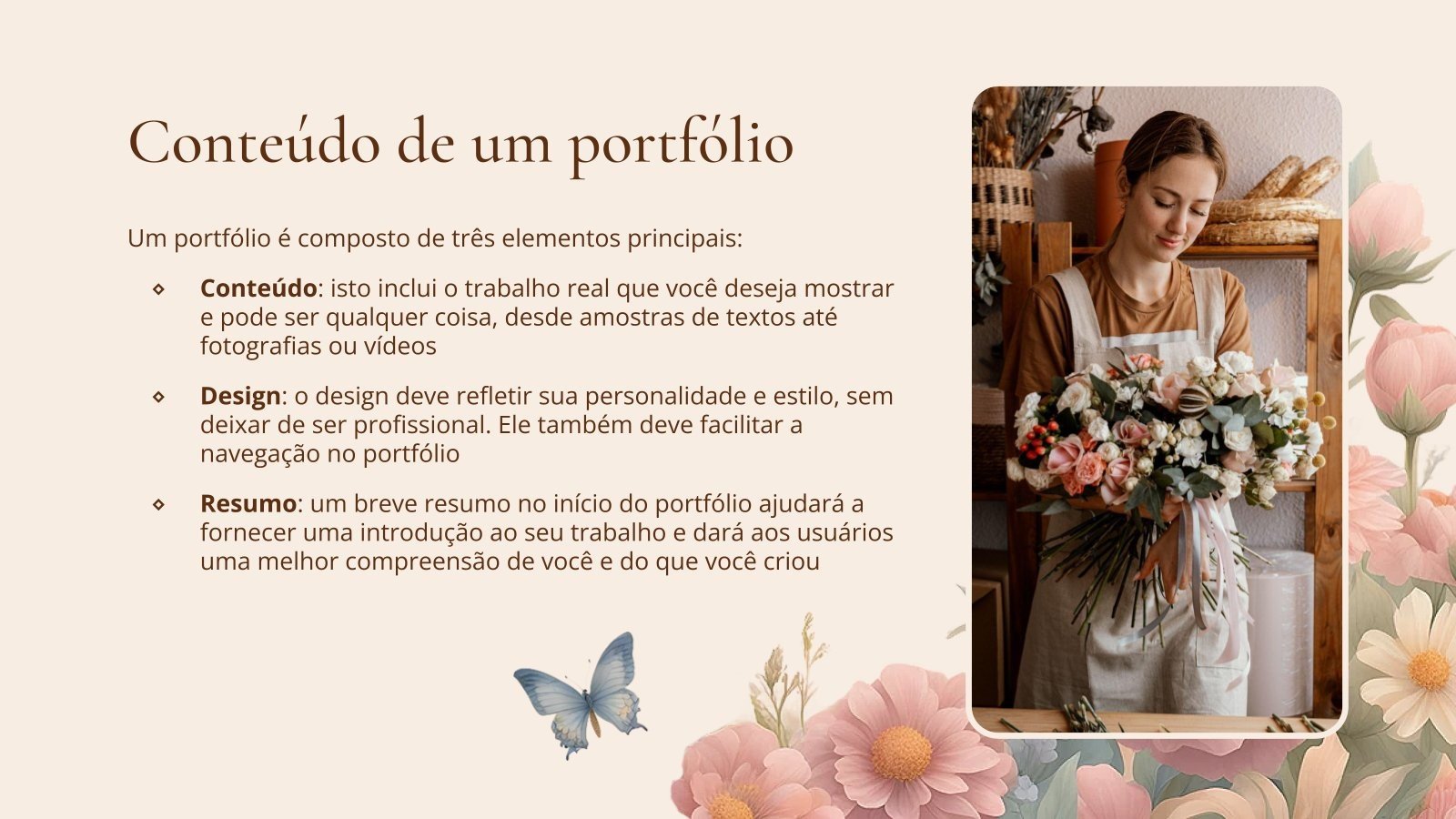 Blooming Flower Design Portfolio Presentation