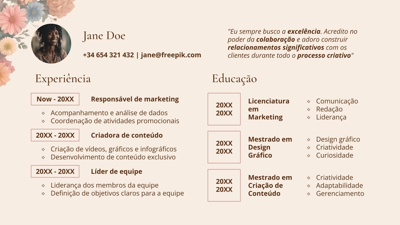 Blooming Flower Design Portfolio Presentation