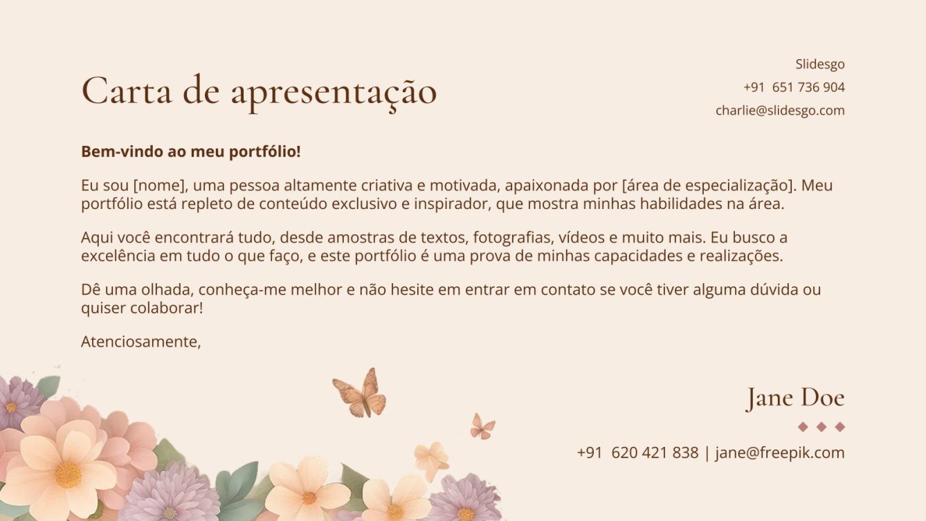 Blooming Flower Design Portfolio Presentation