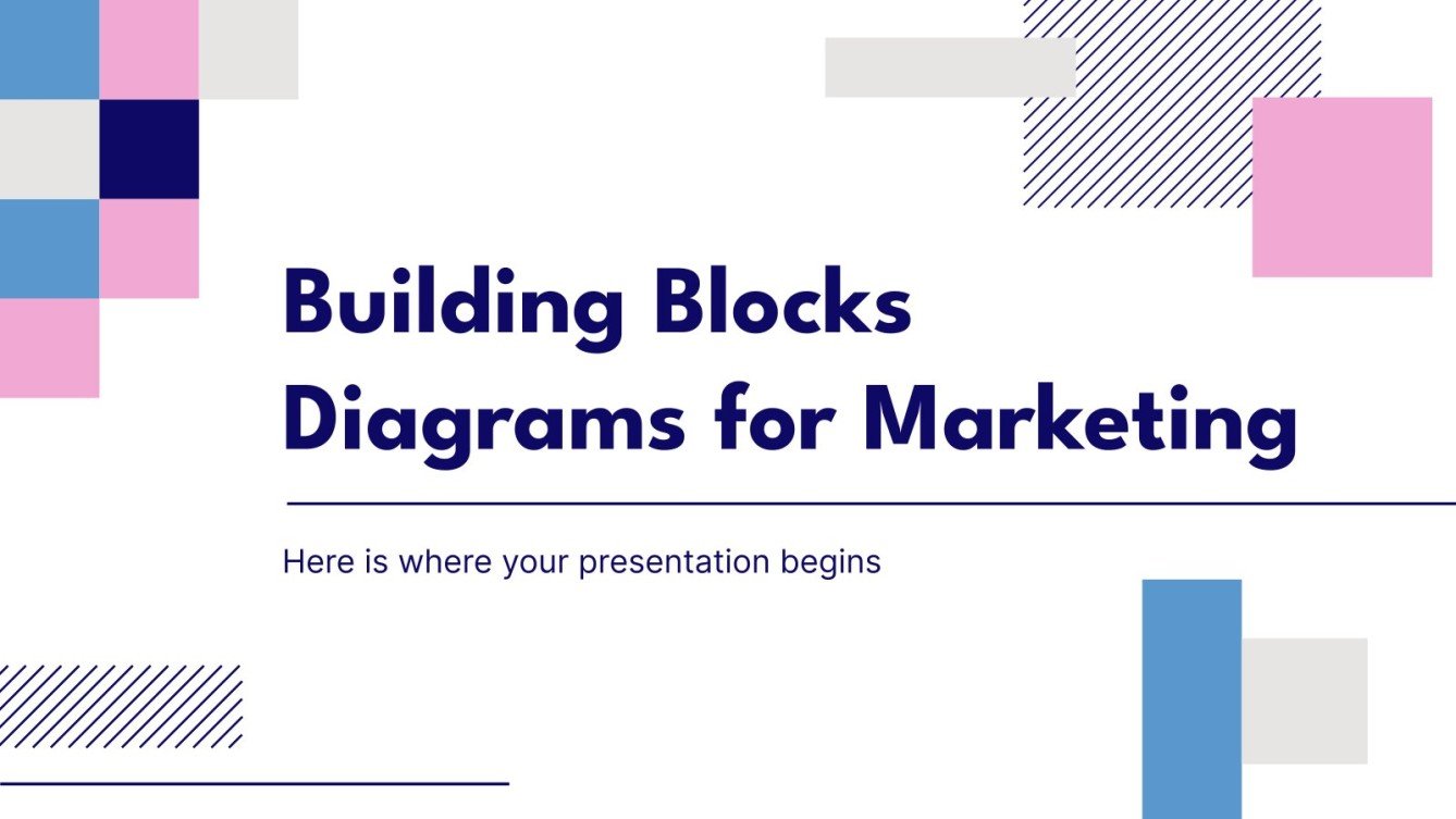 Building Blocks Diagrams for Marketing Presentation