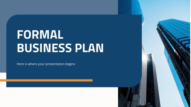 Formal Business Plan Presentation