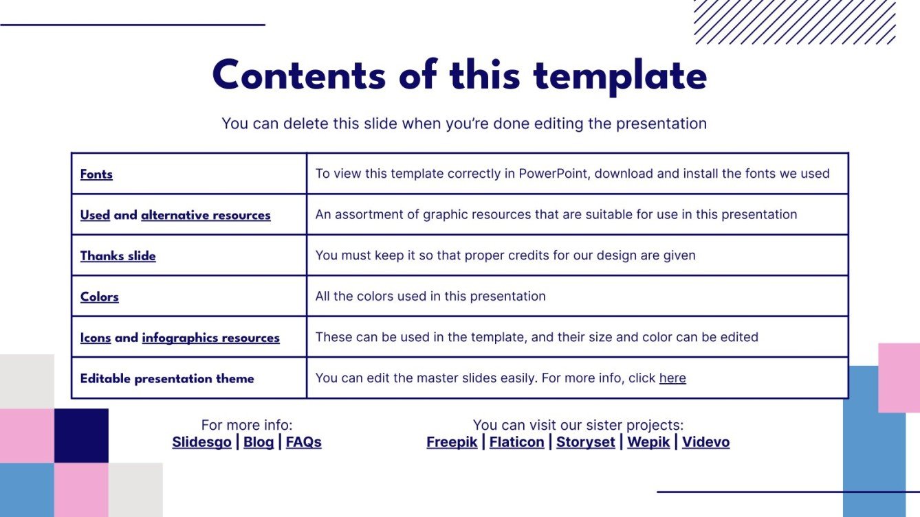 Building Blocks Diagrams for Marketing Presentation
