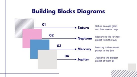 Building Blocks Diagrams for Marketing Presentation
