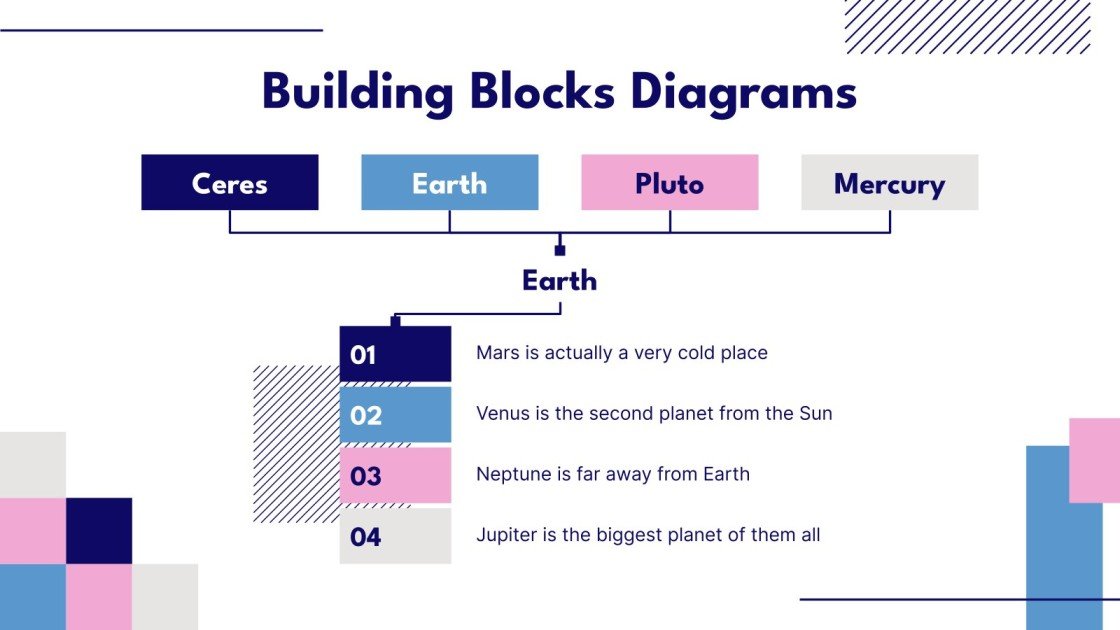 Building Blocks Diagrams for Marketing Presentation