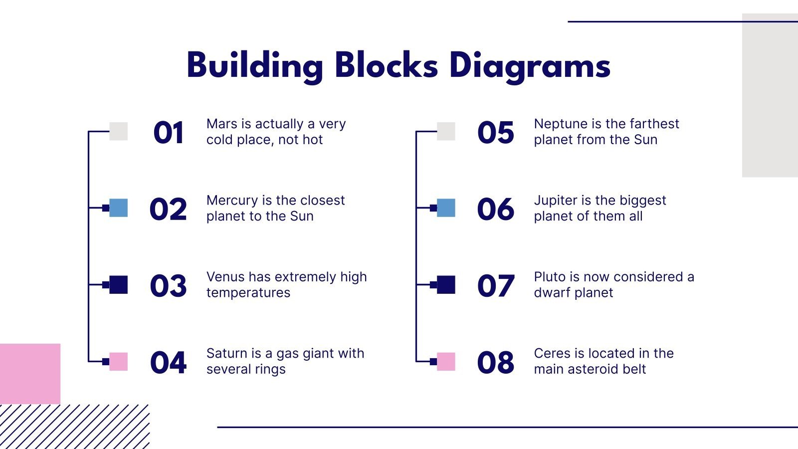 Building Blocks Diagrams for Marketing Presentation