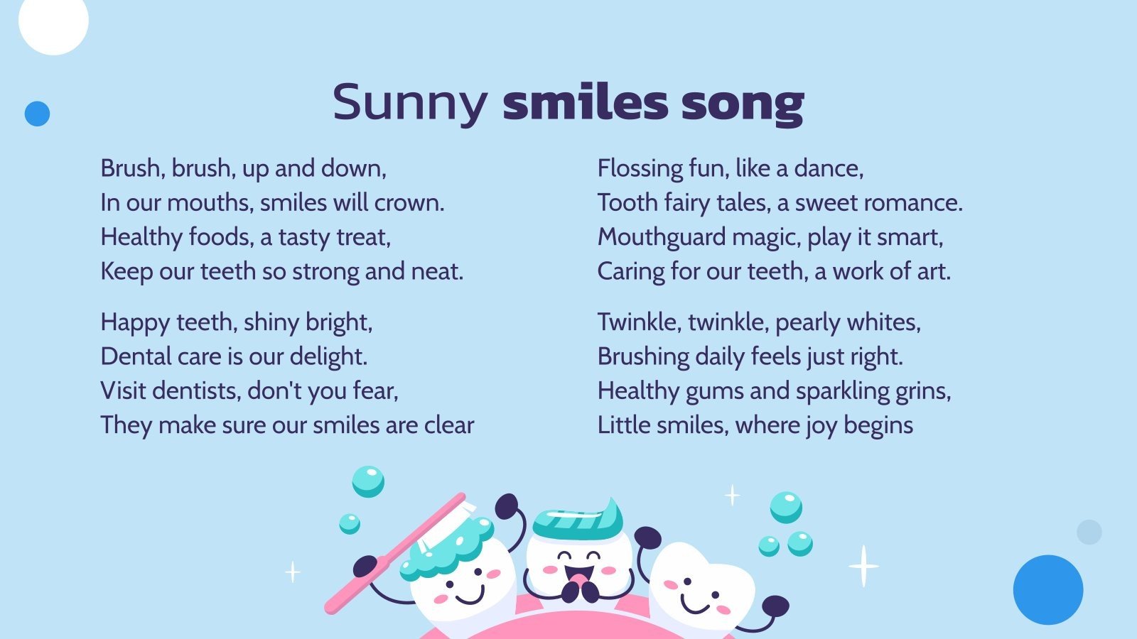 Dental Care and Oral Hygiene - Pre-K Presentation