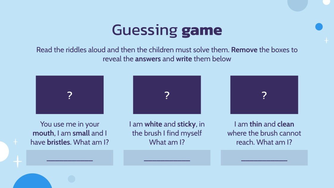 Dental Care and Oral Hygiene - Pre-K Presentation