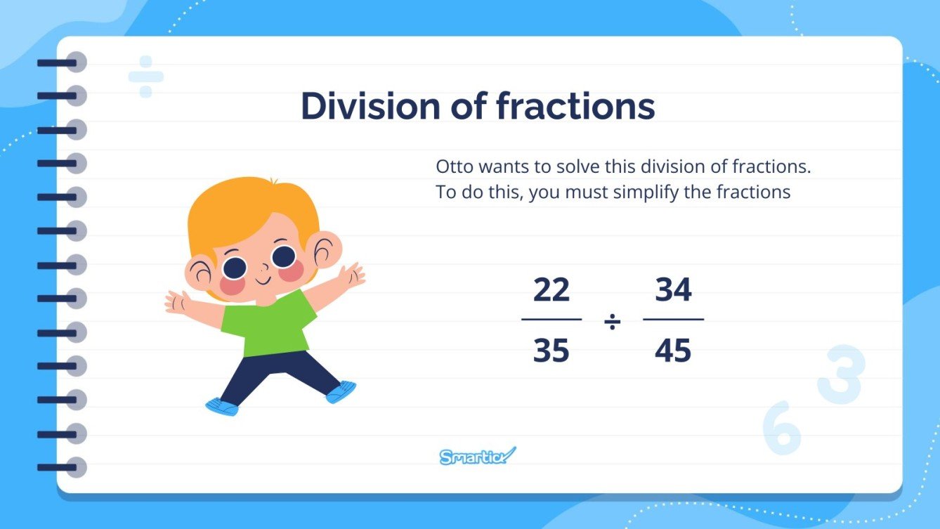 Dividing Fractions with Cross Simplification Presentation