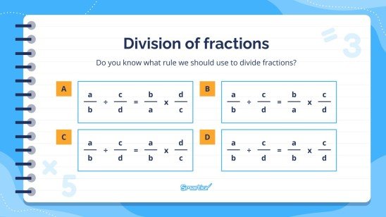 Dividing Fractions with Cross Simplification Presentation