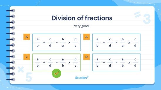 Dividing Fractions with Cross Simplification Presentation