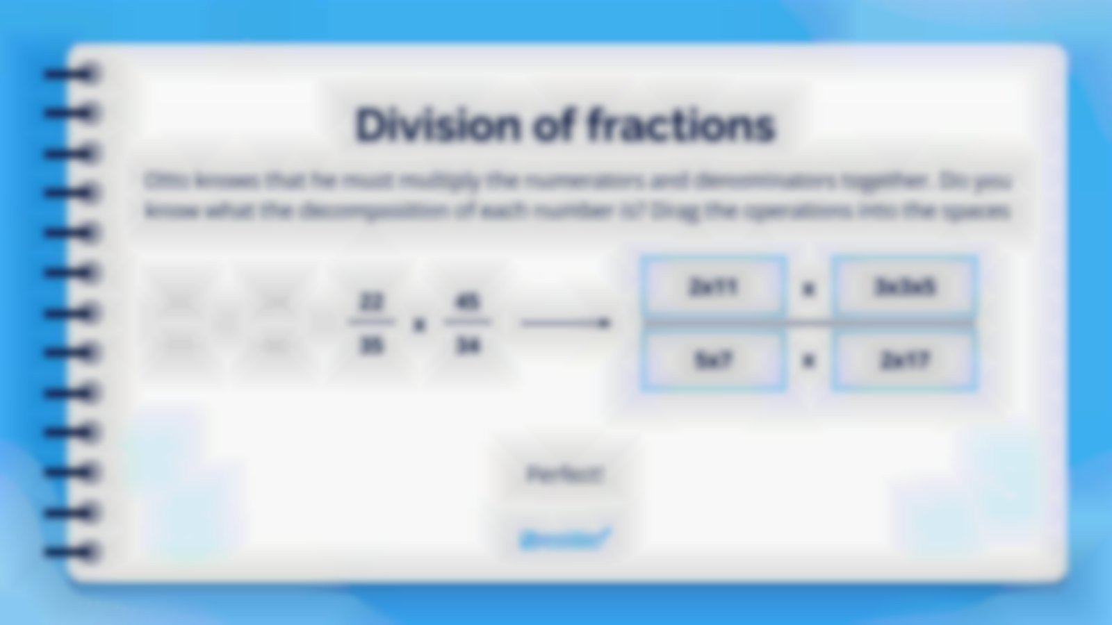 Dividing Fractions with Cross Simplification Presentation
