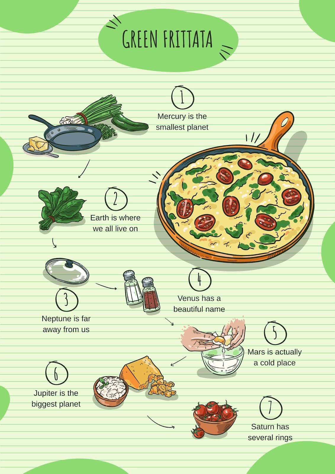 Tarjetas de recetas imprimibles | Google Slides y PowerPoint